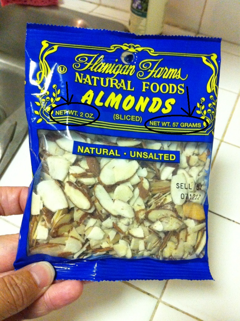 Product weight text samples | Fooducate